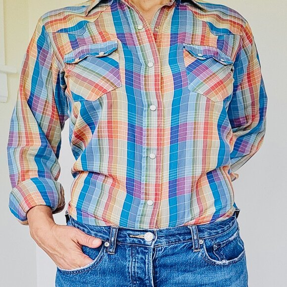 DeeCee | Tops | Vintage 7s Dee Cee Brand Western Pearl Snap Button ...